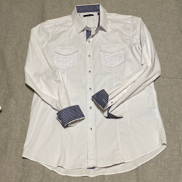 7 Diamonds | Shirts | 7 Diamonds Premium Mens Medium M White Dress ...